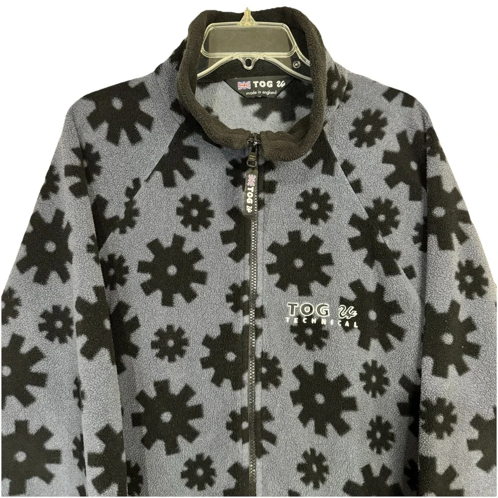 Jackets & Coats | Polartec Tog Fleece Jacket Gray Blue Large Made In ...